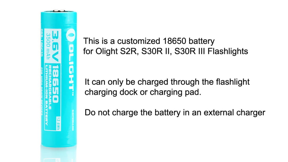 Olight Customized 3500mAh 18650 - High Capacity Protected Rechargeable ...