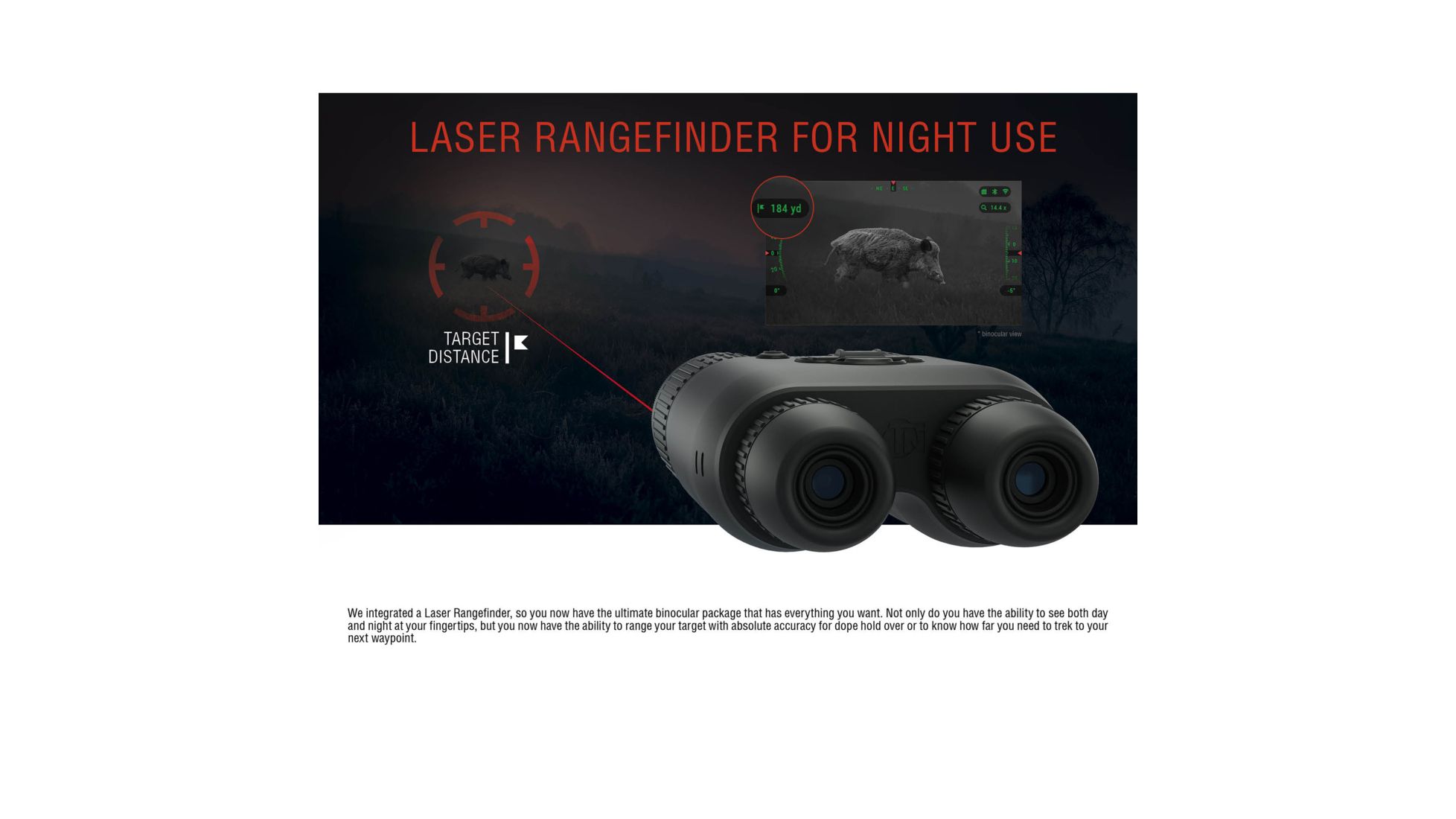 ATN Rangefinder BinoX 4K 4-16x40mm Smart Day/Night Rangefinder ...