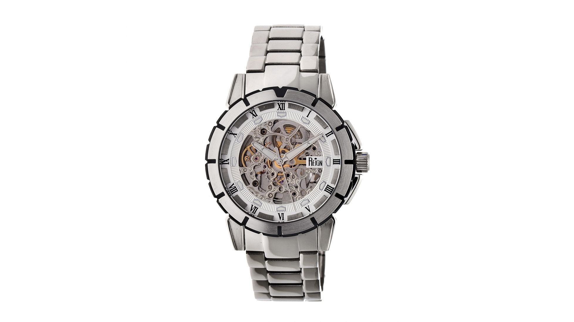 Reign Philippe Automatic Skeleton Dial Bracelet Watch . Reign Watches.