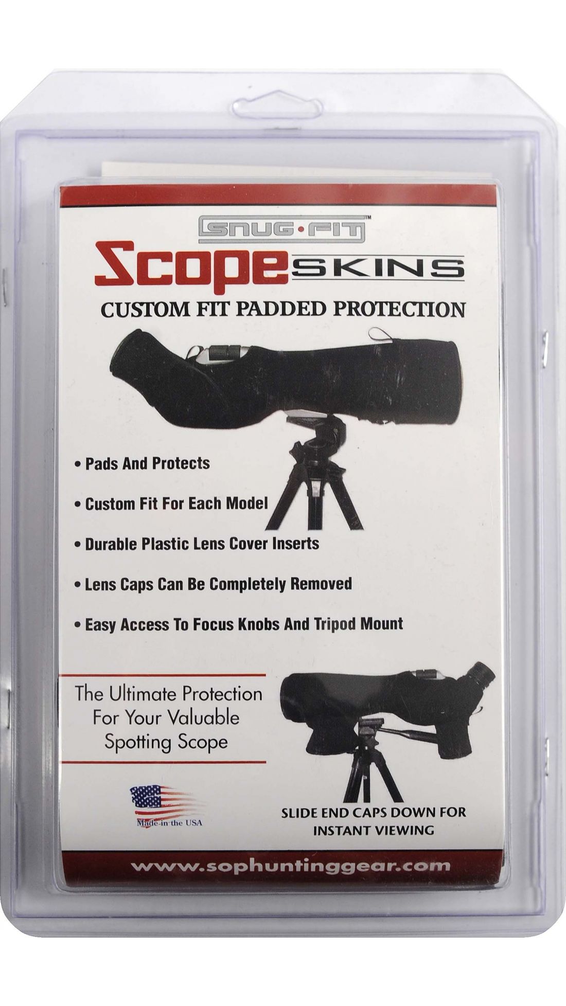 Snug Fit Swarovski 65 mm Spotting Scope Skin . Snugfit Optics Accessories.