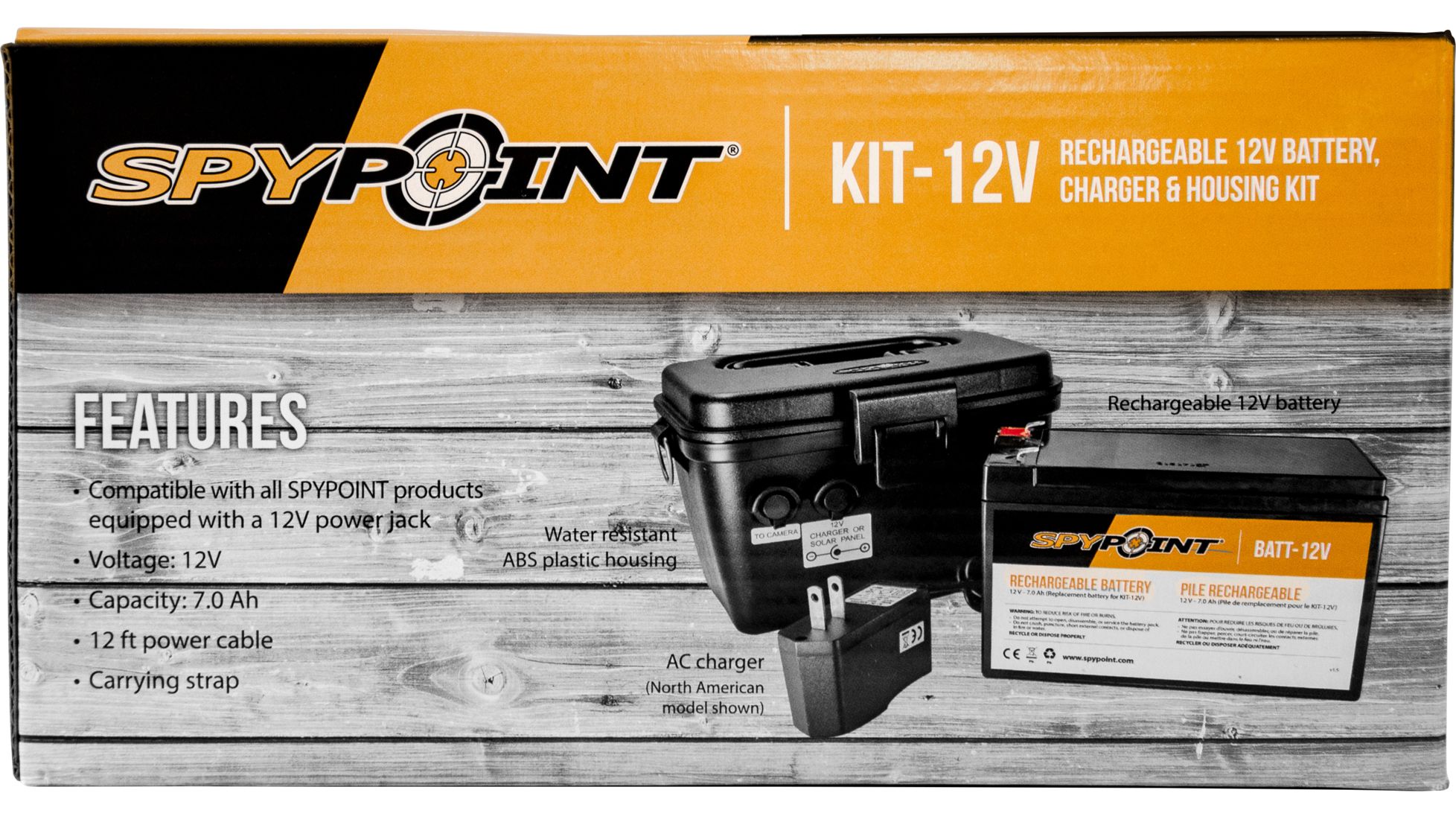 Spypoint 12V Battery Kit w/12ft Power Cable . Spypoint Batteries ...